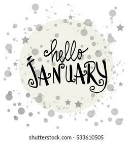 Hello January Text Stock Vector (Royalty Free) 533610505 | Shutterstock