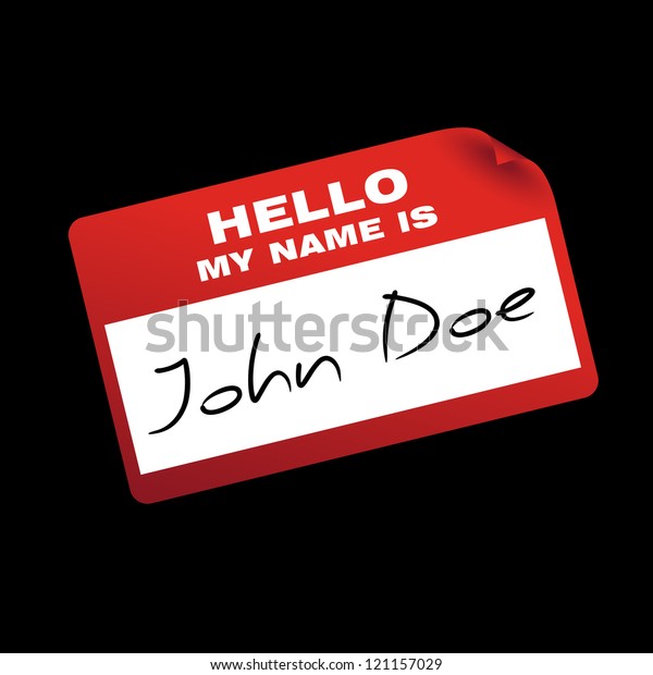Hello My Name Cardsticker Stock Vector (Royalty Free) 121157029 ...