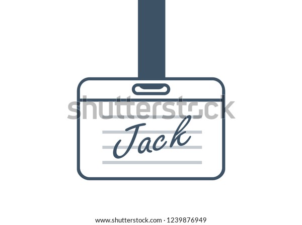 Hello My Name Introduction Cards Vintage Stock Vector (Royalty Free ...