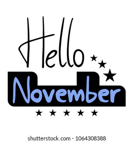 Hello November Symbol Stock Vector (Royalty Free) 1064308388 | Shutterstock