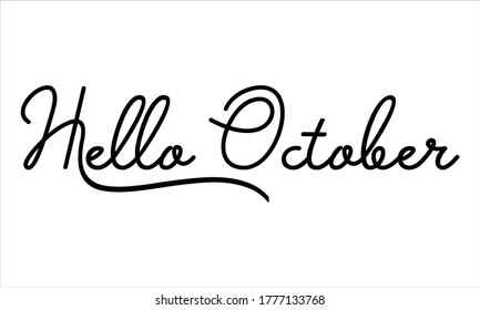 Hello Monsoon Hand Written Typography Black Stock Vector (Royalty Free ...