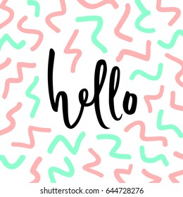 Hello Sign Background Pastel Tone Pattern Stock Vector (Royalty Free ...