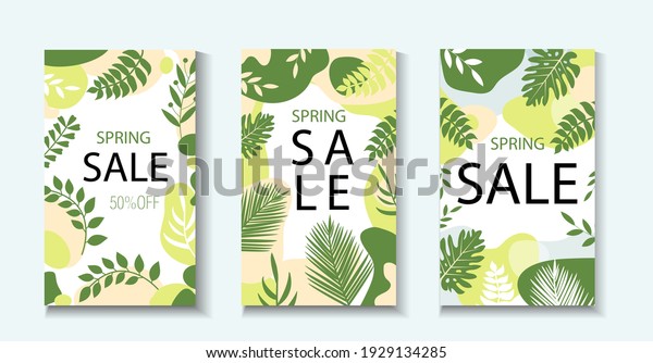 Hello Spring Collection Abstract Background Designs Stock Vector ...