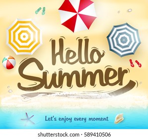 Hello Summer Le Us Enjoy Every Stock Vector (Royalty Free) 589410506 ...
