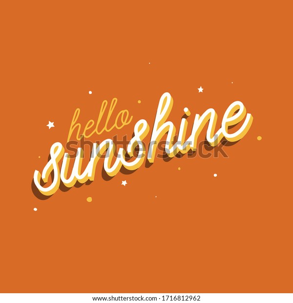 Hello Sunshine Vector Card Lettering Stock Vector (Royalty Free ...