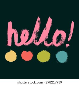 Hello Text Hand Drawn Stock Vector (Royalty Free) 298217939 | Shutterstock