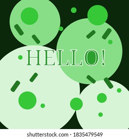 Hello Vector Background Green Circle Stock Vector (Royalty Free ...