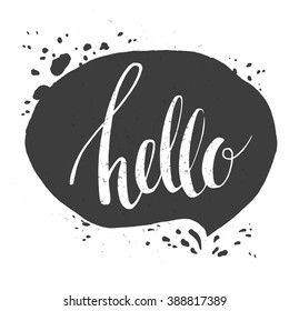 Hellohand Lettering Design Vector Design Element Stock Vector (Royalty ...