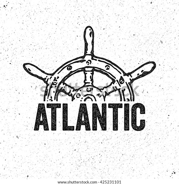Helm Hand Drawn Vintage Logo Atlantic Stock Vector (Royalty Free ...