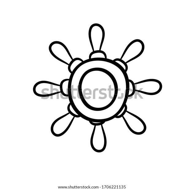 Helm Simple Sketch Drawn By Handsummer Stock Vector (Royalty Free ...