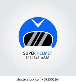 Helmet Blue Vector Logo Stock Vector (Royalty Free) 592508264 ...