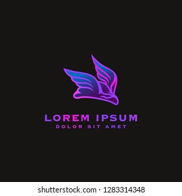 Helmet Eagle Wing Logo Stock Vector (Royalty Free) 1283314348 ...