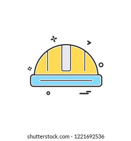 Helmet Labour Icon Vector Design Icon Stock Vector (Royalty Free ...