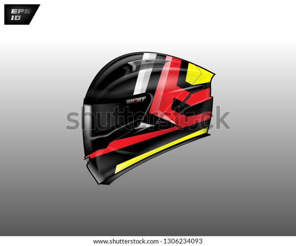 Helmet Supermoto Wrap Designs Vector Stock Vector (Royalty Free ...