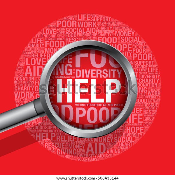 Help Charity Word Cloud Aid Concept Stock Vector (Royalty Free ...