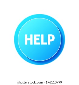 Help Circular Icon On White Background Stock Vector (Royalty Free ...