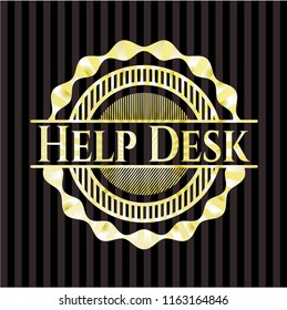 Help Desk Golden Emblem Stock Vector (Royalty Free) 1163164846 ...