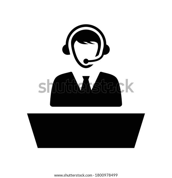 Help Desk Iconshelpcenter Vector Illustration Stock Vector (Royalty ...