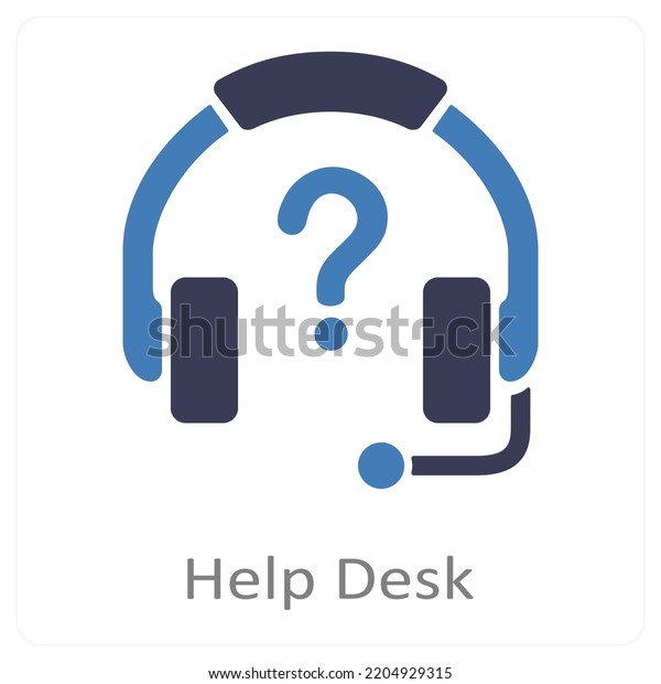 Help Desk Support Icon Concept Stock Vector (Royalty Free) 2204929315 ...