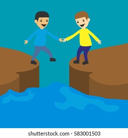 Help Each Other Illustration Concept Stock Vector (Royalty Free) 583001503
