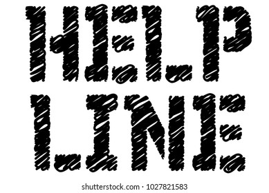 Help Line Typographic Stamp Typographic Sign Stock Vector (Royalty Free ...