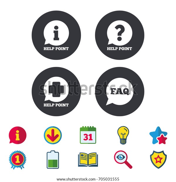 Help Point Icons Question Information Symbols Stock Vector (Royalty ...