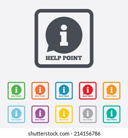 Help Point Icons Question Information Symbols Stock Vector (Royalty ...