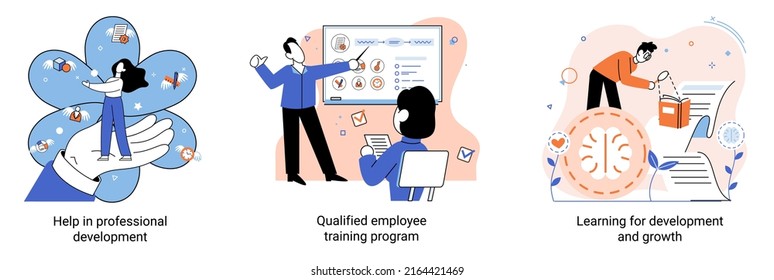 Help Professional Development Qualified Employee Training Stock Vector ...