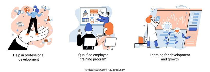 Help Professional Development Qualified Employee Training Stock Vector (Royalty Free) 2169580559 ...