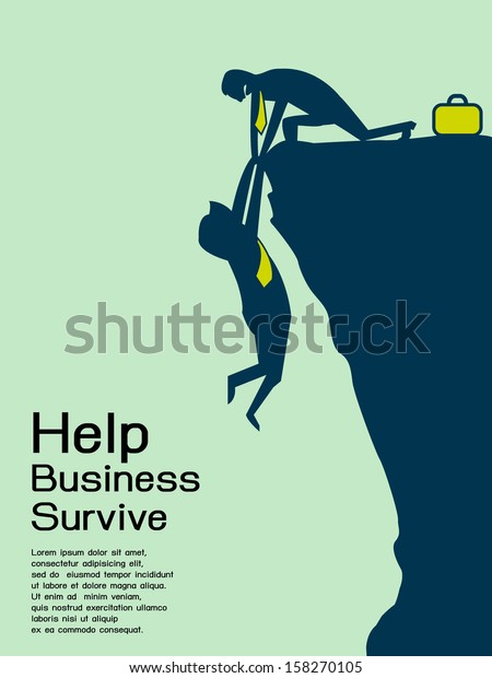 Help Save Support Business Survive Business Stock Vector (Royalty Free ...