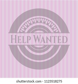 Help Wanted Pink Emblem Stock Vector (Royalty Free) 1123518275 ...