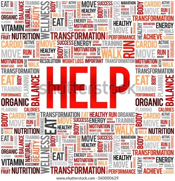 Help Word Cloud Background Health Concept Stock Vector (Royalty Free ...