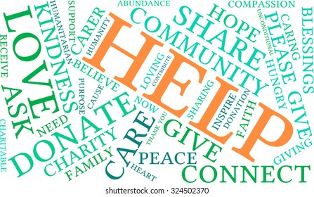 Help Word Cloud On White Background Stock Vector (Royalty Free ...