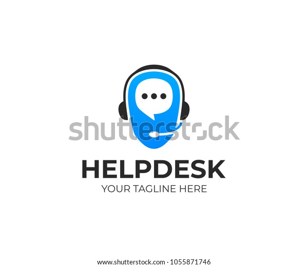 Helpdesk Logo Template Support Service Vector Stock Vector (Royalty ...