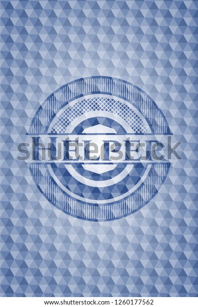 Helper Blue Emblem Geometric Pattern Background Stock Vector (Royalty ...
