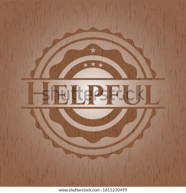 Helpful Badge Wood Background Stock Vector (Royalty Free) 1615230499 ...
