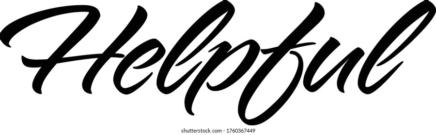 Helpful Quote Modern Calligraphy Text Vector Stock Vector (Royalty Free ...