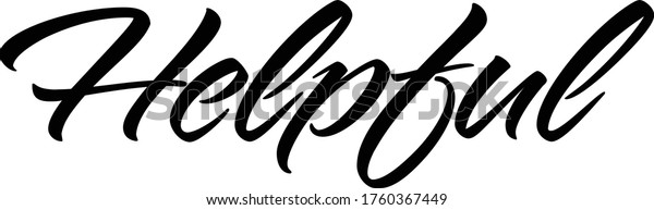 Helpful Quote Modern Calligraphy Text Vector Stock Vector (Royalty Free ...