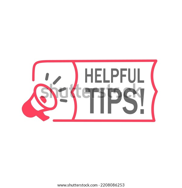 Helpful Tips Banner Label Badge Icon Stock Vector (Royalty Free ...