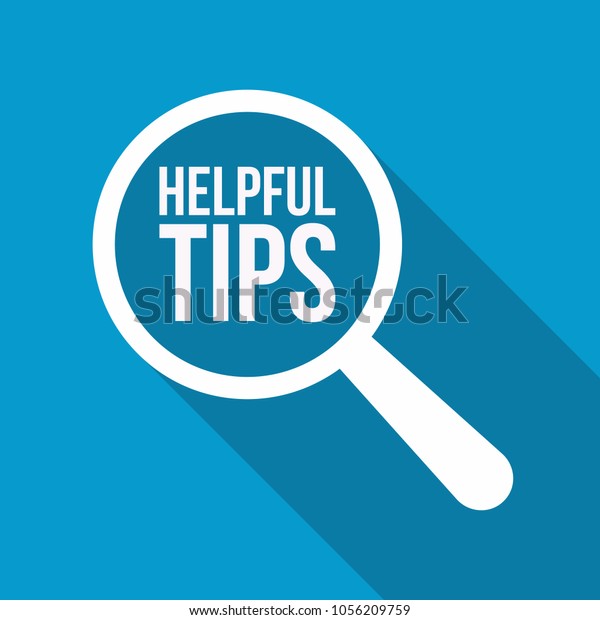 Helpful Tips Word Magnifying Glass Vector Stock Vector (Royalty Free ...