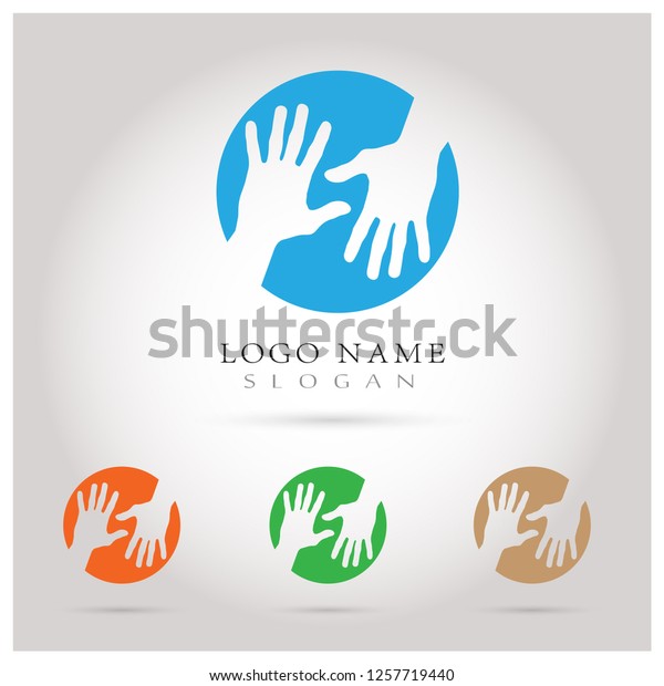 Helping Hand Care Logo Icon Symbol Stock Vector (Royalty Free ...