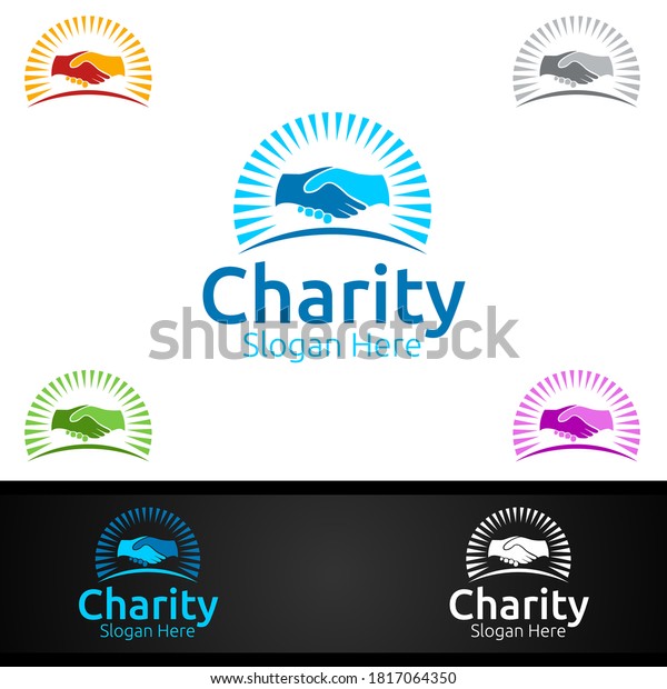 Helping Hand Charity Foundation Creative Logo Stock Vector (Royalty ...