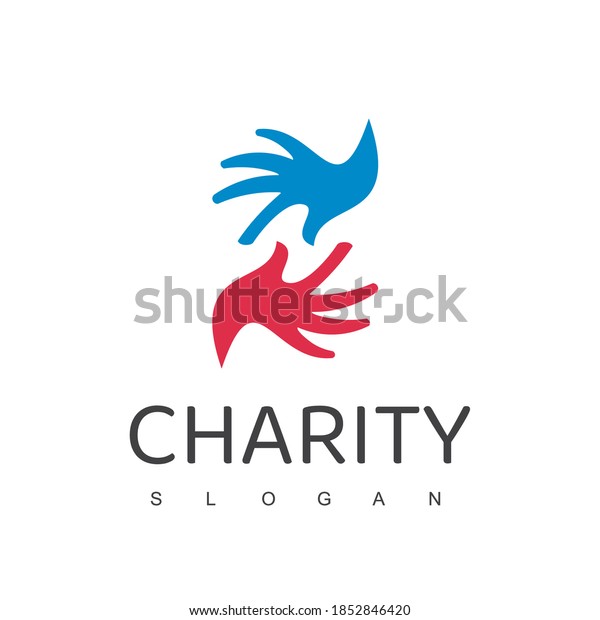 Helping Hand Charity Logo Template Stock Vector (Royalty Free ...