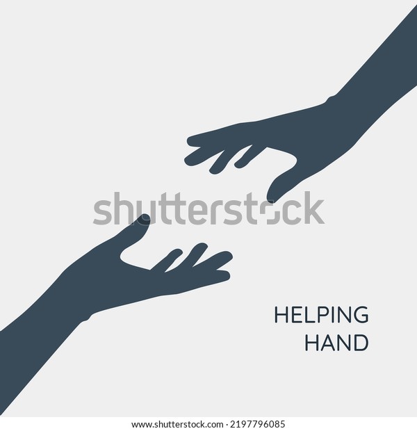 Helping Hand Concept Gesture Sign Help Stock Vector (Royalty Free ...