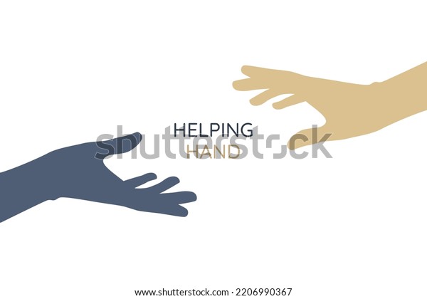 Helping Hand Concept Gesture Sign Help Stock Vector (Royalty Free ...