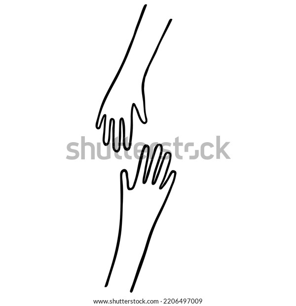 Helping Hand Icon Logo Sign Concept Stock Vector (Royalty Free ...