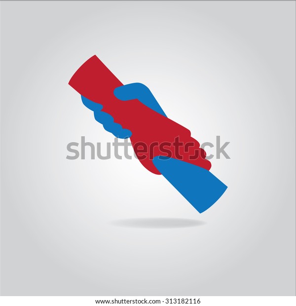 Helping Hand Logo Icon Red White: เวกเตอร์สต็อก (ปลอดค่าลิขสิทธิ์ ...
