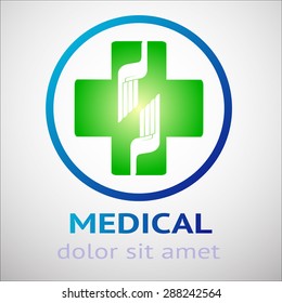 Helping Hand Medical Logo Vector Design Stock Vector (Royalty Free ...