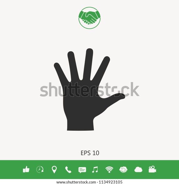 Helping Hand Silhouette Icon Stock Vector (Royalty Free) 1134923105 ...
