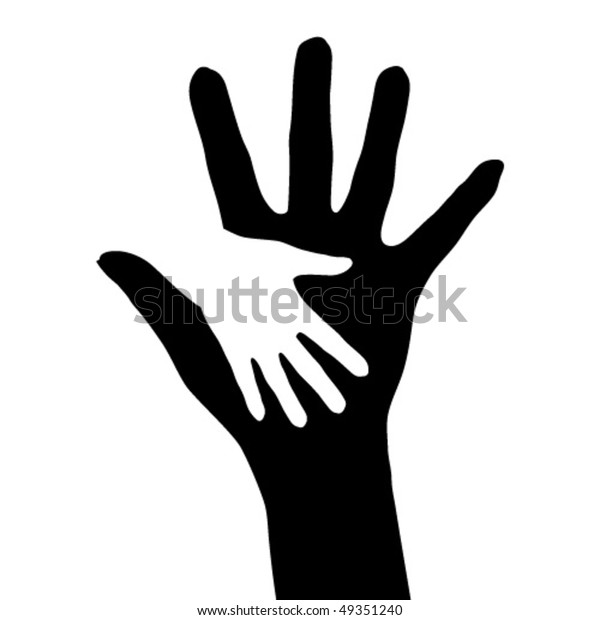 Helping Hands Abstract Illustration Design Stock Vector (Royalty Free ...